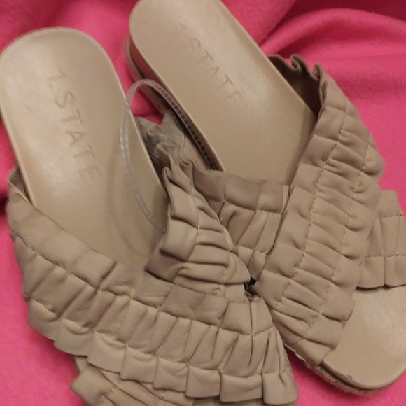 1. State | Shoes | State Salyn With Leather Ruffle Espadrille Slide ...